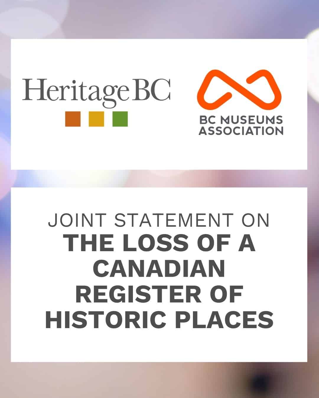 The Loss of a Canadian Register of Historic Places: Joint Statement by ...